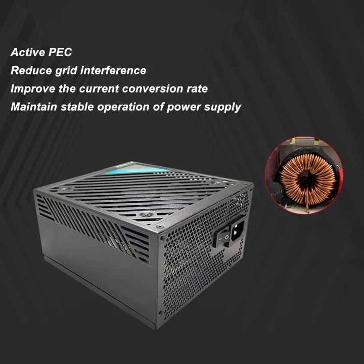 Gaming Computer Power Efficient PFC Power Supply Low Noise for Desktop ...
