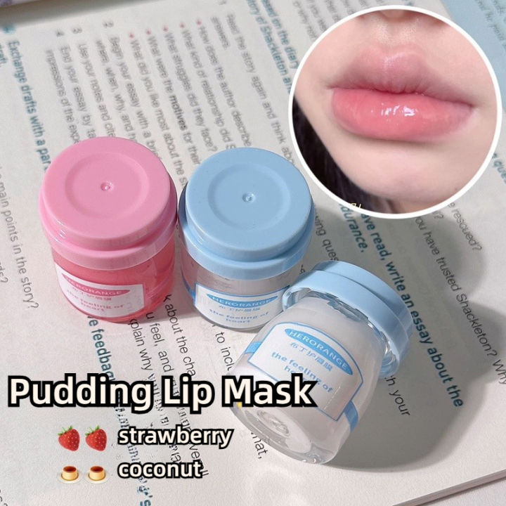 Pudding Lip Mask Moisturizing Lightening Lip Lines Exfoliating Skin ...