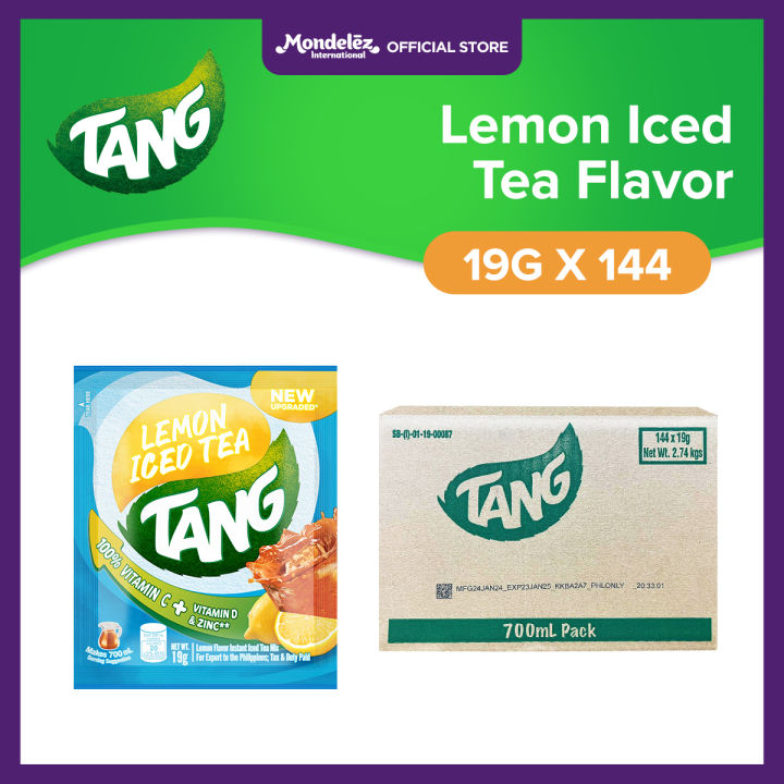 Tang Instant Drink Mix - Iced Tea Lemon Flavor 19g with Vitamins and ...