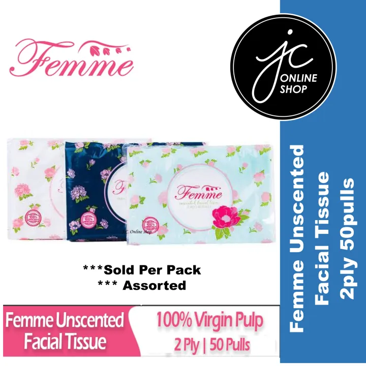 Femme Facial Tissue Travel Pack 50 Pulls 2Ply 100 Sheets | Lazada PH