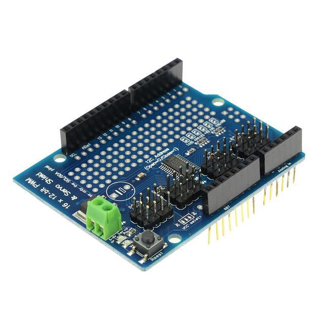 Servo Shield 16 Channel 12-Bit PWM/Servo Driver-I2C Interface PCA9685 ... Servo Shield 16 Channel 12-Bit PWM/Servo Driver-I2C Interface PCA9685 ...