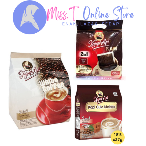 [MT] Kapal Api Instant Coffee (Kopi O/ White Coffee/Gula Melaka) | Lazada