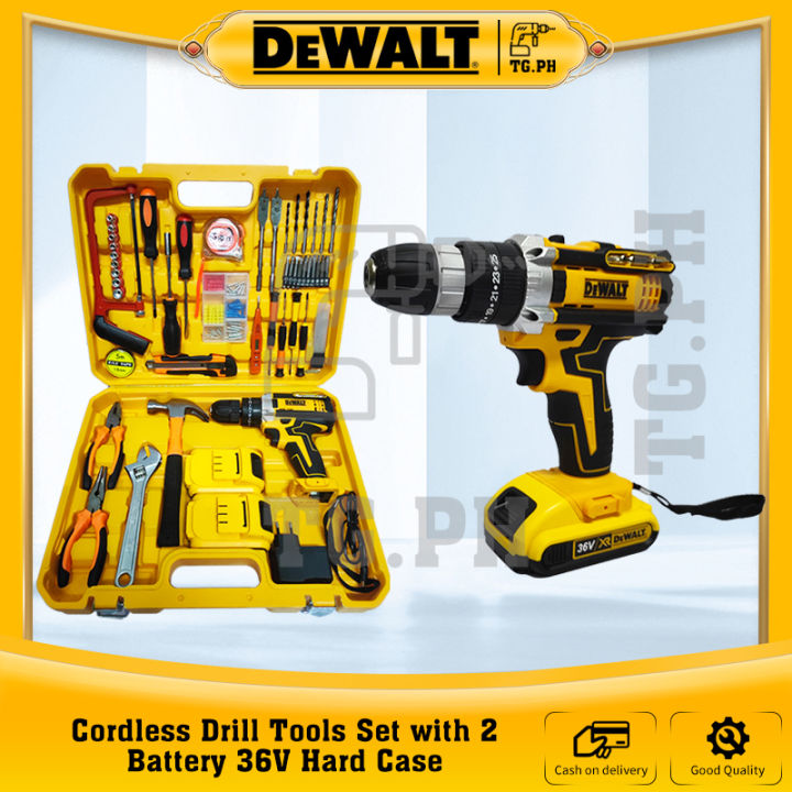 DeWALT 36V Cordless Drill Set Drill Home Tools Set Portable Drilling Tool Lazada Lazada PH