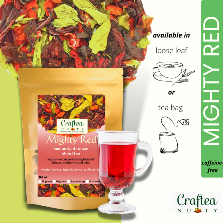 Hibiscus tea with mint and goji berry | MIGHTY RED | Fruit tea ...