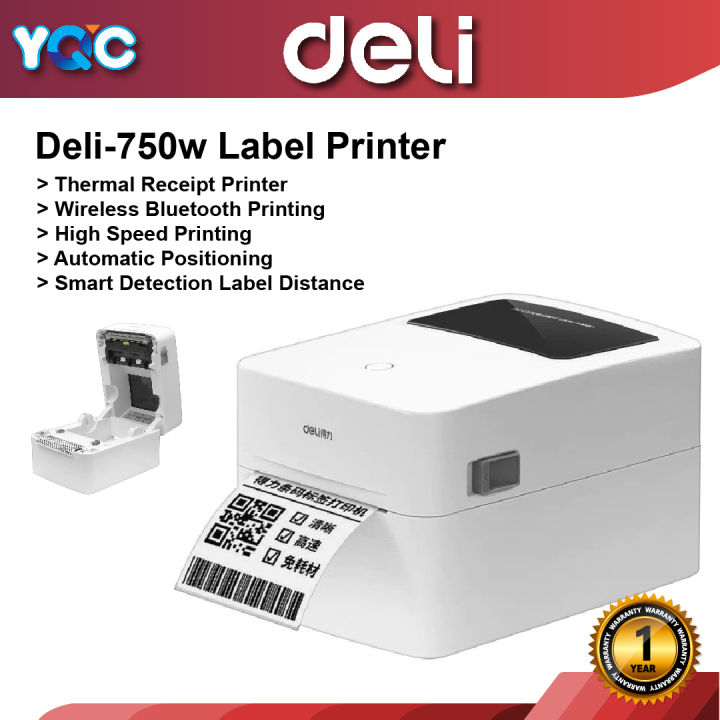 Deli DL-750W Code Label USB Wireless Thermal Printer | Lazada
