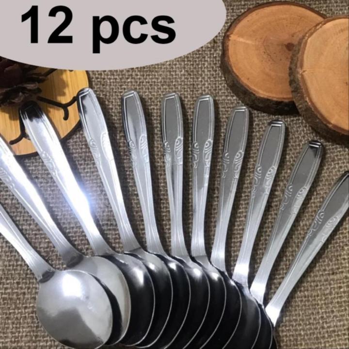 12 pcs Sendok Makan Stainless Steel Sendok Teh 1 Lusin | Lazada Indonesia