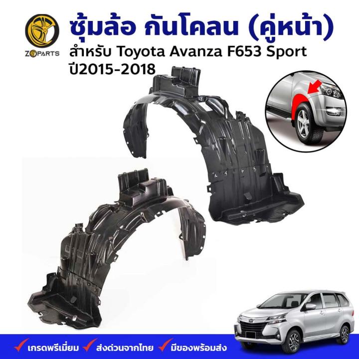 พลาสติกซุ้มล้อ Toyota Avanza F653 SPORT 2015-18 คู่หน้า ซ้าย ขวา ...