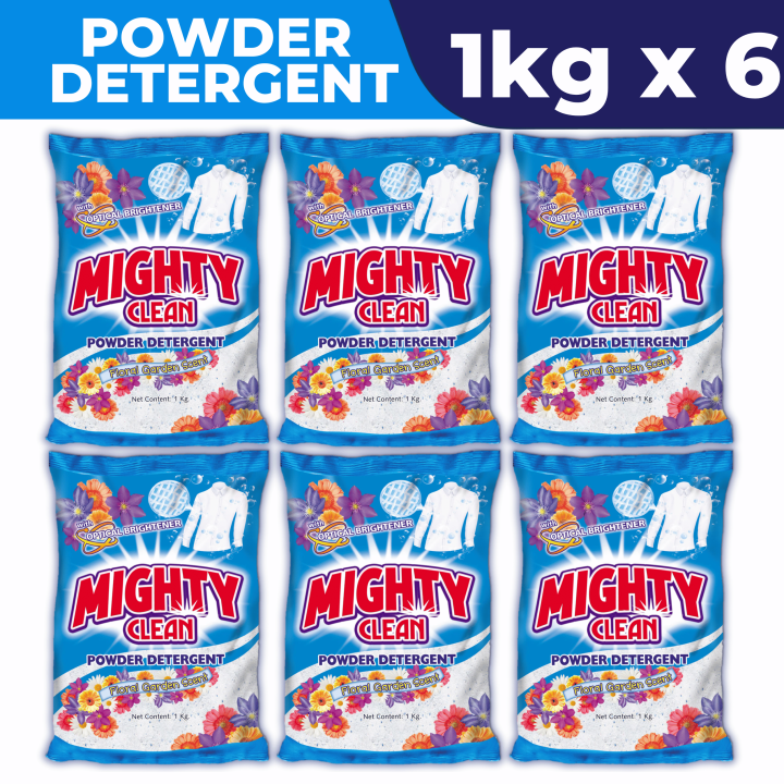 Mighty Clean Detergent Powder Original - Powder (Blue) 6 Kilos (1 Kilo ...