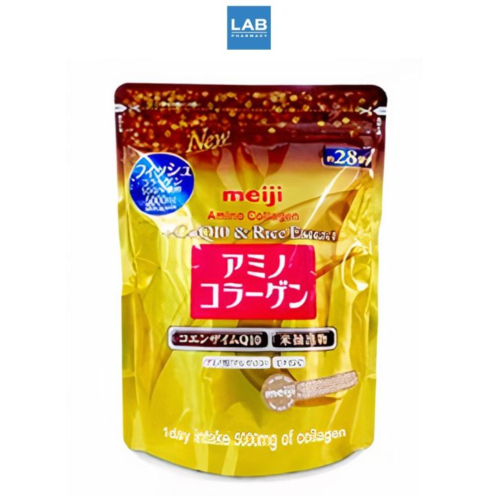 Meiji Amino Collagen Gold + CoQ10 & Rice Germ Extract 196 g. - เมจิ อะมิโน คอลลาเจน โกล โคคิวเท ...