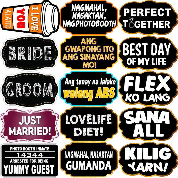 Hugot Photobooth Props 15 pcs set 1.5mm | Lazada PH