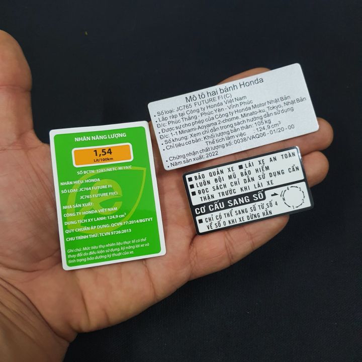 Trọn bộ tem thông số mẫu ZIN xe FUTURE 125/ FUTURE Fi | Lazada.vn