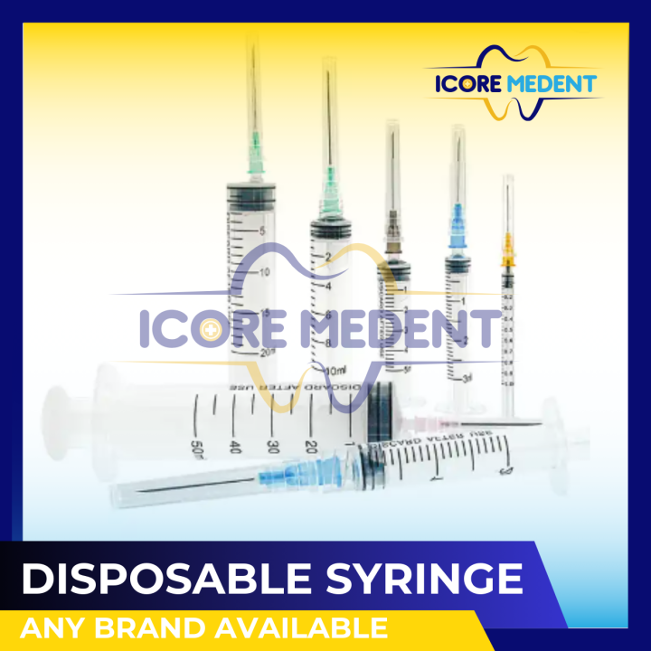 Disposable Syringe (Single Use) 1cc, 3cc, 5cc, 10cc, 20cc & 30cc ...