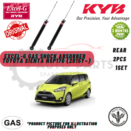 TOYOTA SIENTA NSP170 (2015Y~) (REAR") 100% KAYABA (KYB) EXCEL-G GAS ...