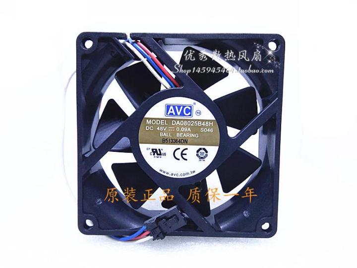 2021 Original AVC 8025 48V 0.09A DA08025B48H 3-wire feedback signal fan with original interface ...