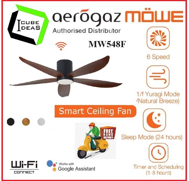 [CLIMATE VOUCHER ]MOWE MW548F Helios 54″ Smart Ceiling Fan / Local ...