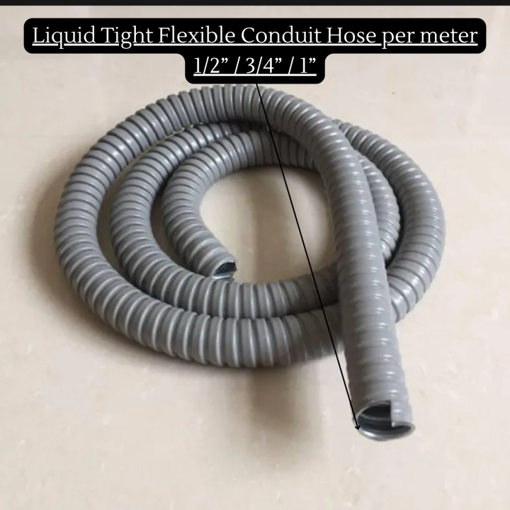 Liquid Tight Flexible Conduit Hose per meter 1/2” / 3/4” / 1” | Lazada PH