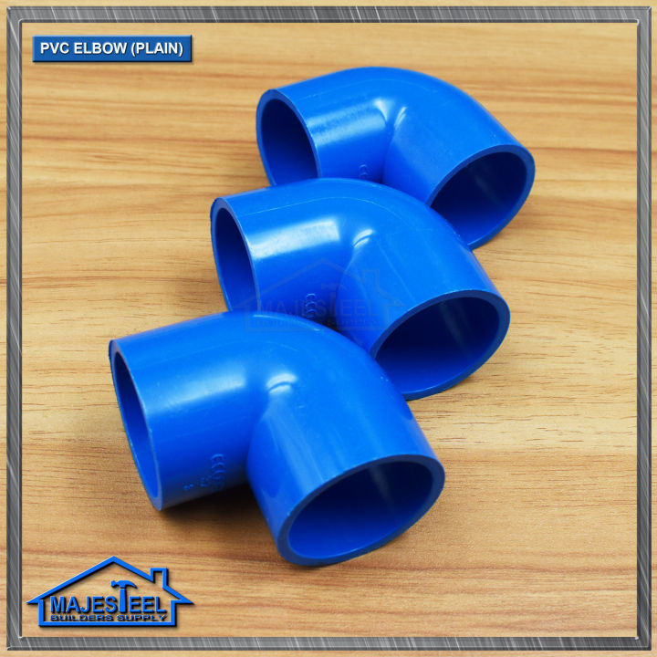 PVC (BLUE) Elbow Plain Fittings - SOLD PER PIECE (MAJESTEEL) | Lazada PH