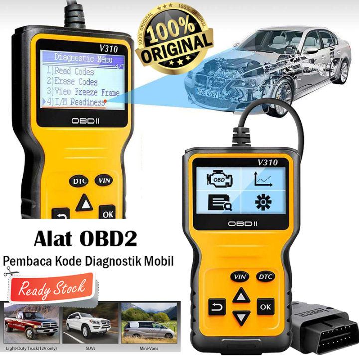 Alat OBD2 Pembaca Kode Diagnostik Mobil Otomotif LCD Digital Vehicle Scanner Scaner Scener ...