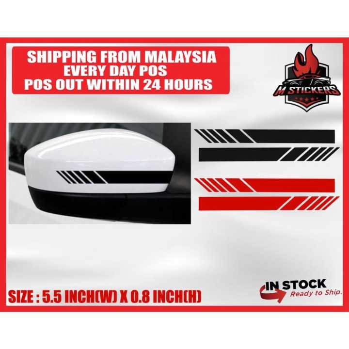 SIDEMIRROR CAR STICKERS STICKER KERETA CERMIN TEPI BELAKANG | Lazada
