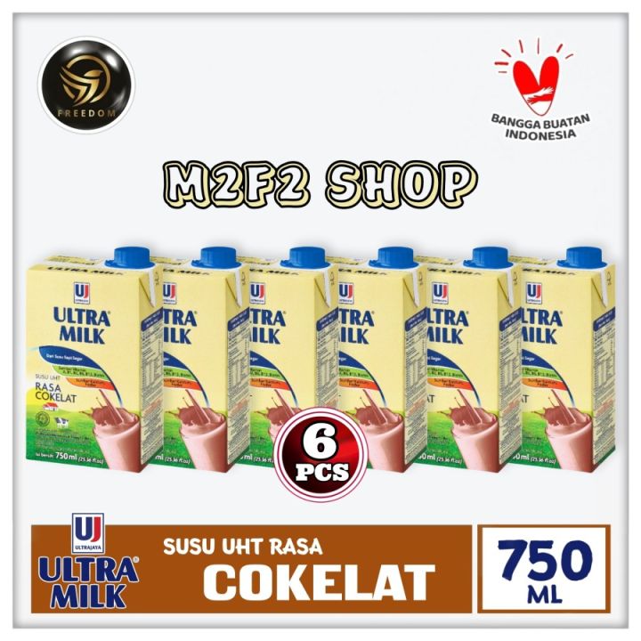 Susu Ultra Milk Rasa Cokelat Original Kotak UHT | Chocolate - 750 ml ...