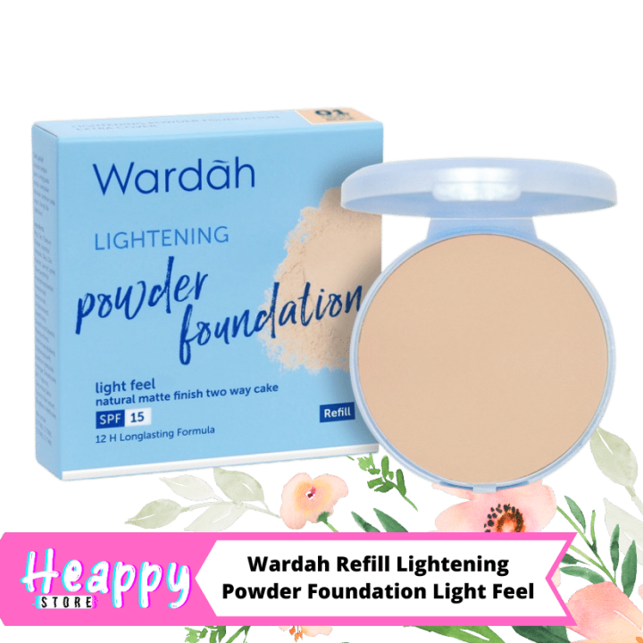 Wardah Refill Lightening Powder Foundation Light Feel Bedak Wardah ...