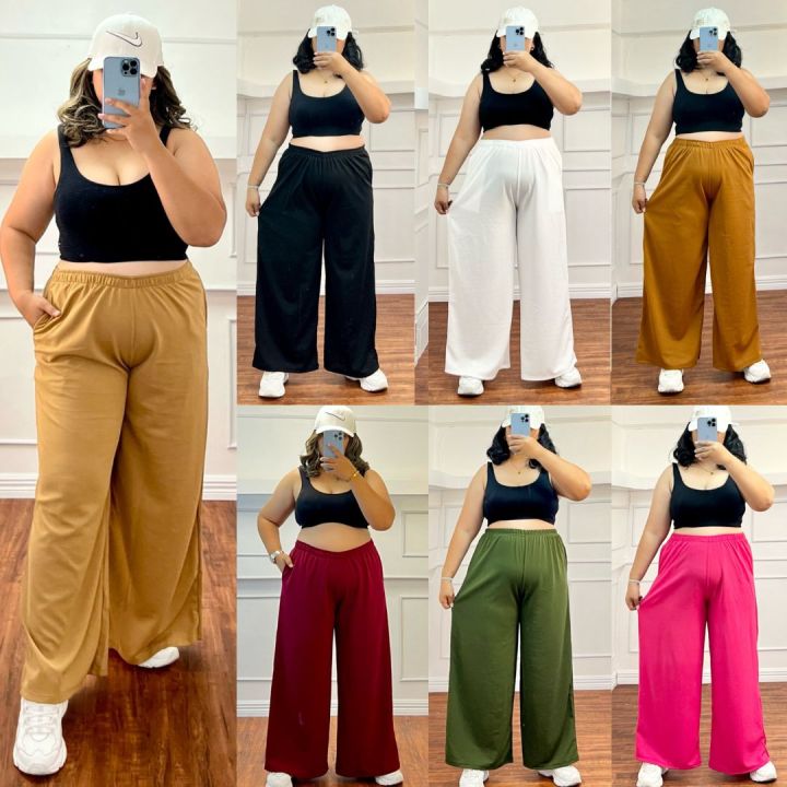 Taytay.PH WIDE LEG PANTS PLUS SIZE L-3XL | Lazada PH