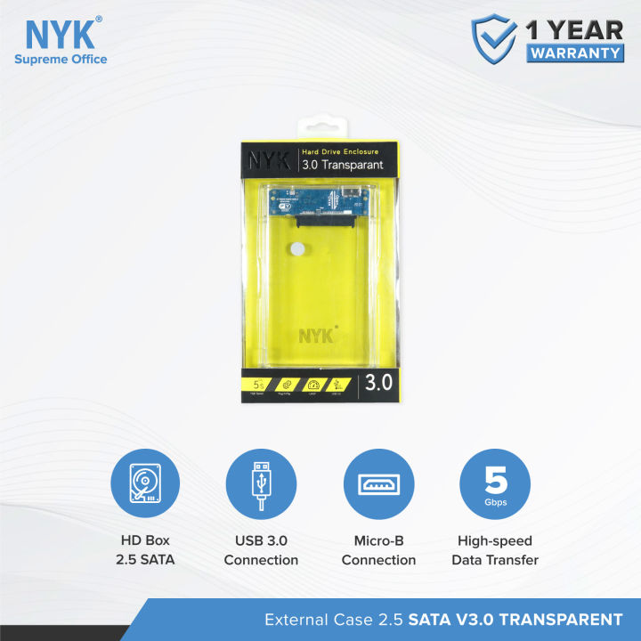 Casing HDD Hardisk Eksternal 2.5 USB 3.0 Transparan NYK external case ...
