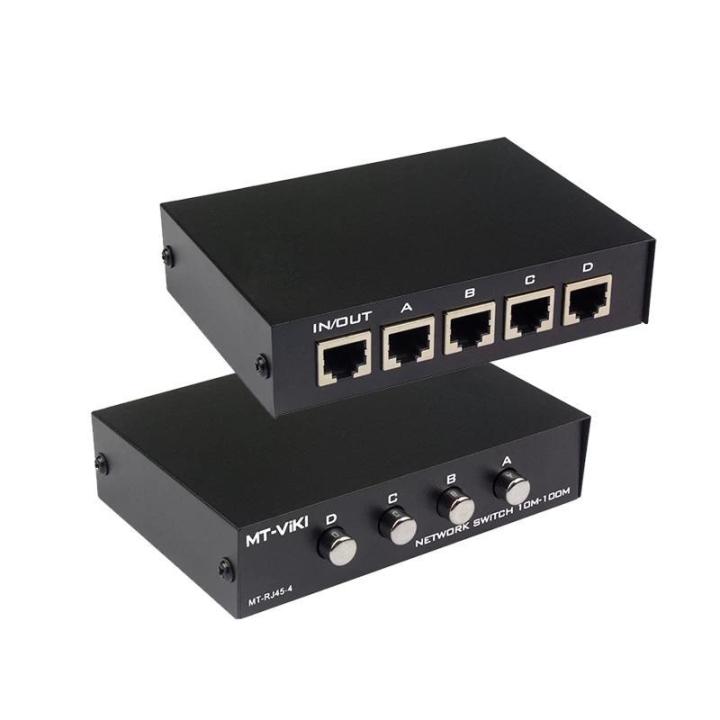 [Hot K] 4 Port Network Sharing Switch Manual RJ45 RJ-45 Ethernet device ...