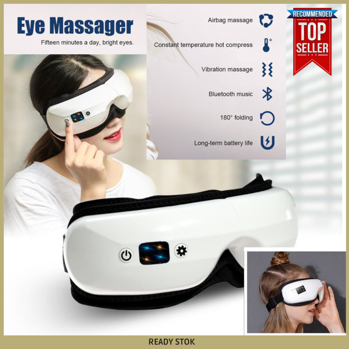 Eletrik YUZY Pijat Kompres Mata Smart Airbag Eye Massager Bluetooth ...