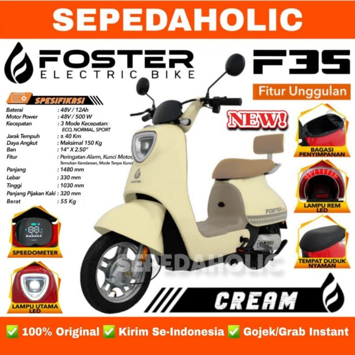 Sepeda Listrik FOSTER F135 F 35 BY PACIFIC 500 Watt Electric E Bike ...