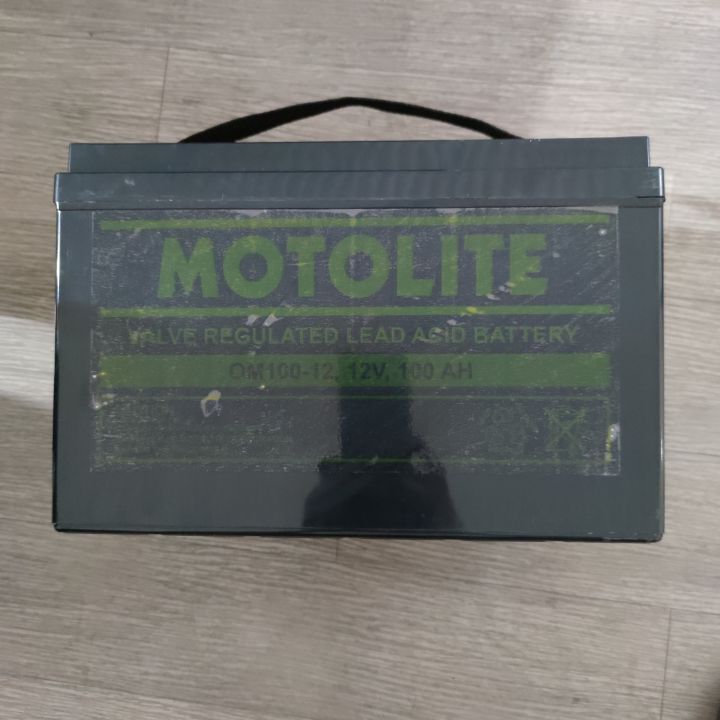 Solar Battery 12V 100Ah – Motolite OM100-12 Rechargeable VRLA for Off ...