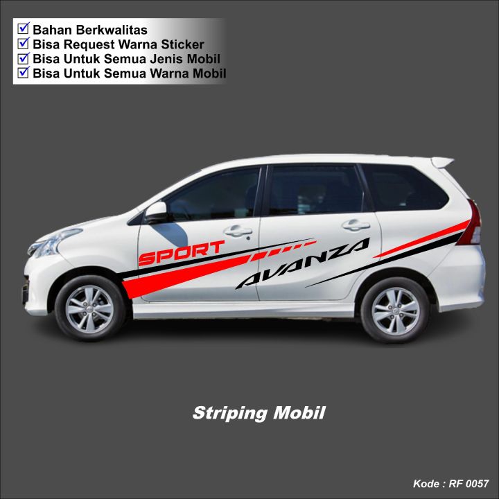 RF057 Stiker mobil cutting mobil striping avanza xenia agya panter ...