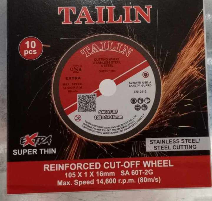 10 PIECES ORIGINAL TAILIN CUTTING WHEEL CUTTING DISC FOR STAINLESS ...