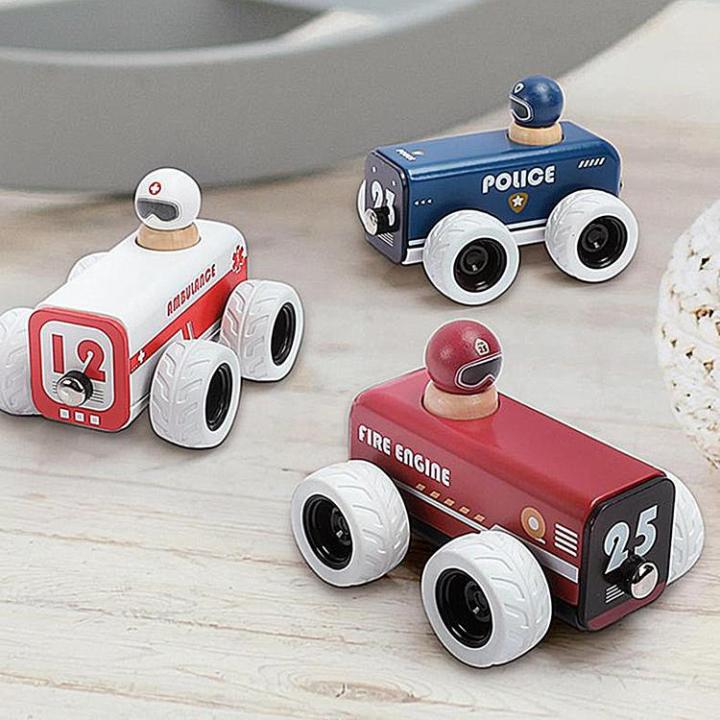 Wood Pull Back Cars Pull Back Toys Wooden Mini Inertia Car Toys ...