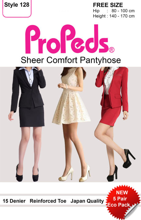 Propeds 128 Sparrow Colour 5 pairs per pack inside Stockings Pantyhose ...