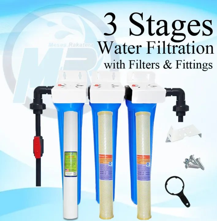 3 Stage Water Filtration with Filters & DIY Fittings | Lazada PH