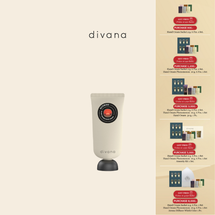 Divana Pure Plant Base Hand Cream Phenomenon Collection 50 g. 5 กลิ่น ...