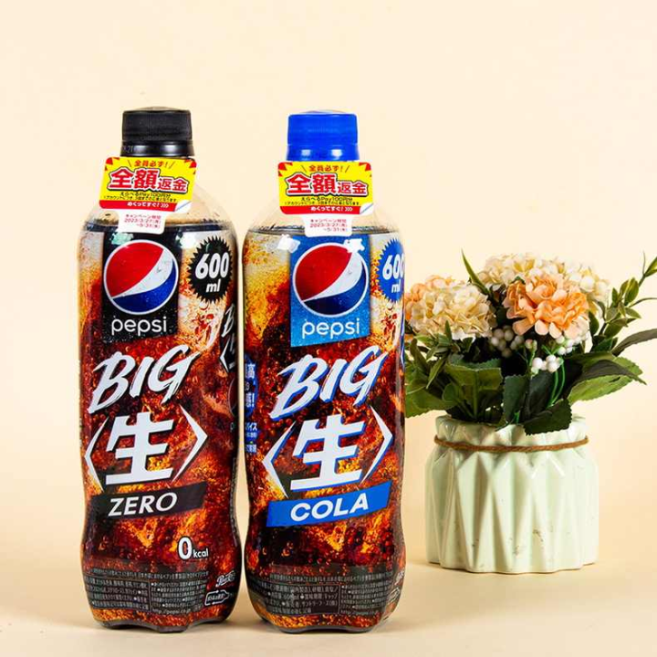 Japan imported pepsi-Cola BIG raw coke zero/classic original 600ml bottled carbonated drinks ...