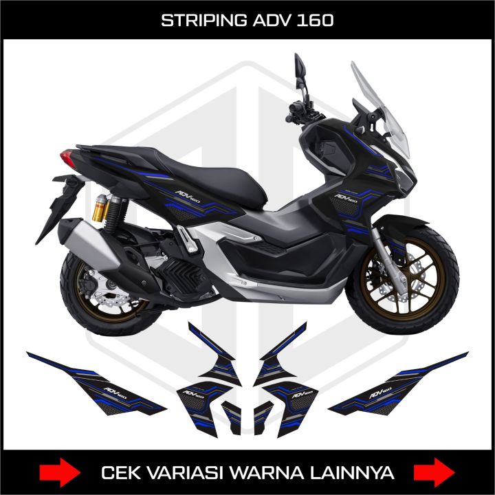 STICKER STRIPING HONDA ADV 160 GRAPHIC CARBON / STIKER LIST GRAFIS ...
