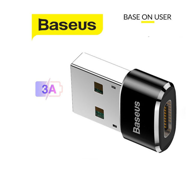 Đầu chuyển đổi OTG Baseus Usb sang Type-C hỗ trợ sạc nhanh truyền dữ ...