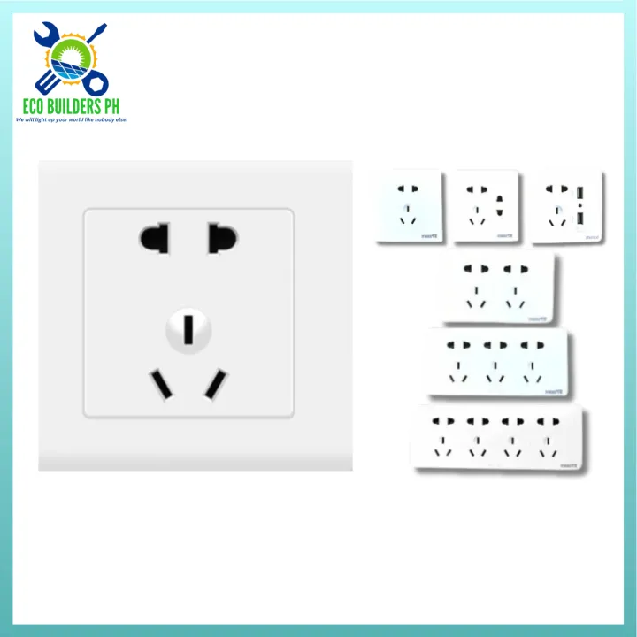 Type 86 White concealed socket international electrician wall socket ...