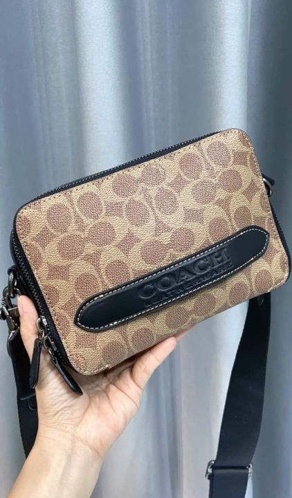 Coach Charter Crossbody In Signature Canvas C2610 - Tan | Lazada PH