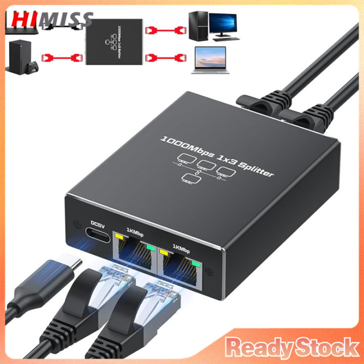 Ethernet Splitter 1 To 3 High Speed 1000Mbps RJ45 Ethernet Splitter ...