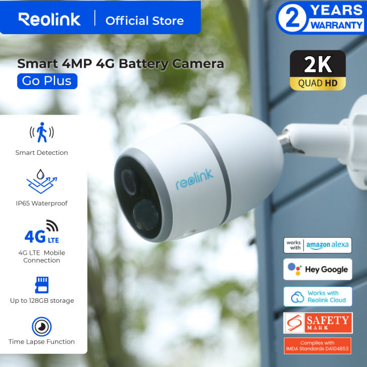 Reolink Go Plus : Time Lapse Smart 4MP 4G Battery Camera - B4GB2K01 | Lazada Singapore