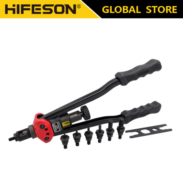 HIFESON 16'' Hand Rivet Nut Tool 607 Insert Manual Riveter Nuts Rivnut ...