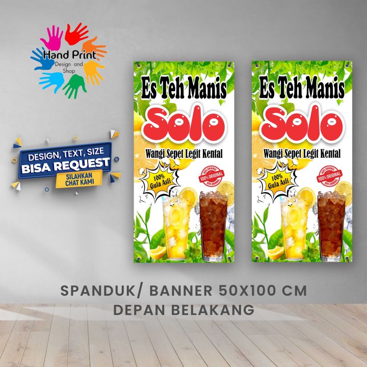 Spanduk Banner Es Teh Manis Solo Gratis Memesan Desain Sepasang ...