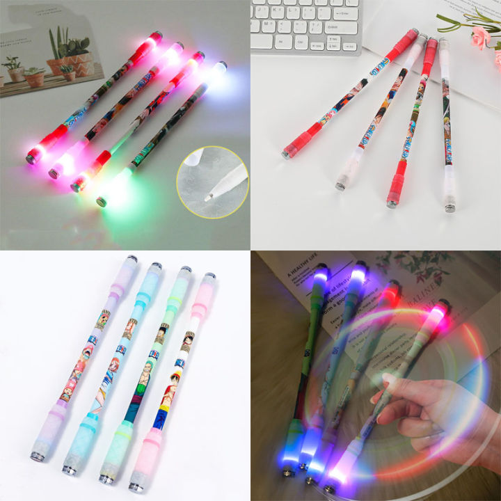 Luminated Pen Spinning LED อะนิเมะหมุนปากกา Creative Release ความดัน ...