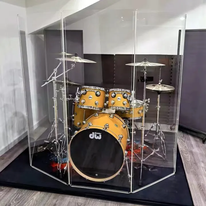 Acrylic sound-proof screen for drum set Jazz drum shield room ...