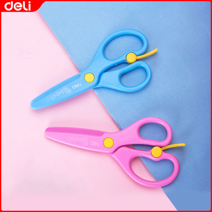 Deli Children'S Safety Scissors 130mm All Plastic Blade ED60402 | Lazada PH