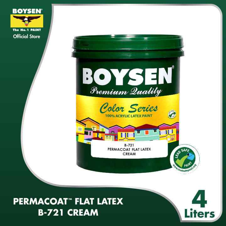 BOYSEN Permacoat Flat Latex Cream B721-4L | Lazada PH